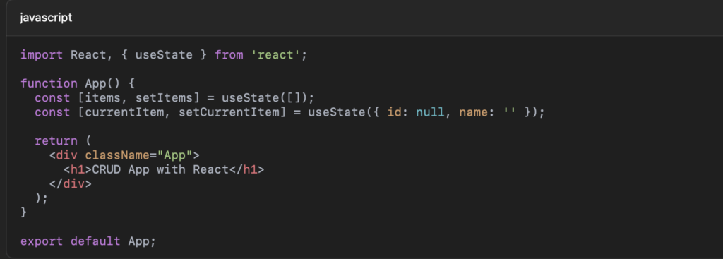 How to Build a Basic CRUD App with React - GSB